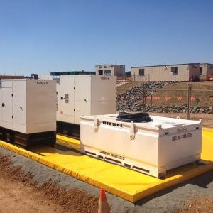 Portable Containment Bund, Triangular Foam Sidewall (3600W x 10000L x ...